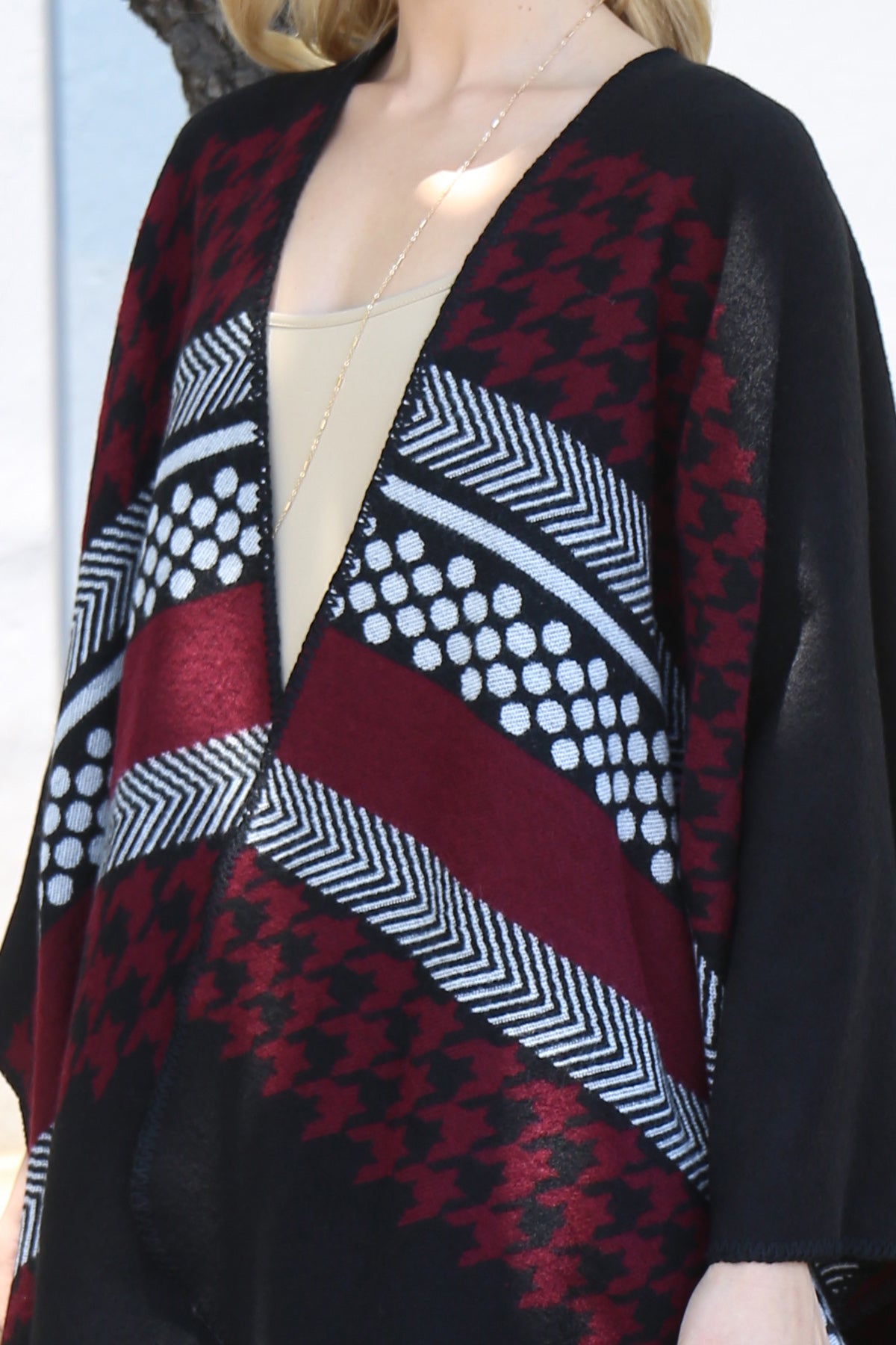 Stripes Pattern Warmer Open Front Kimono – Riah Fashion