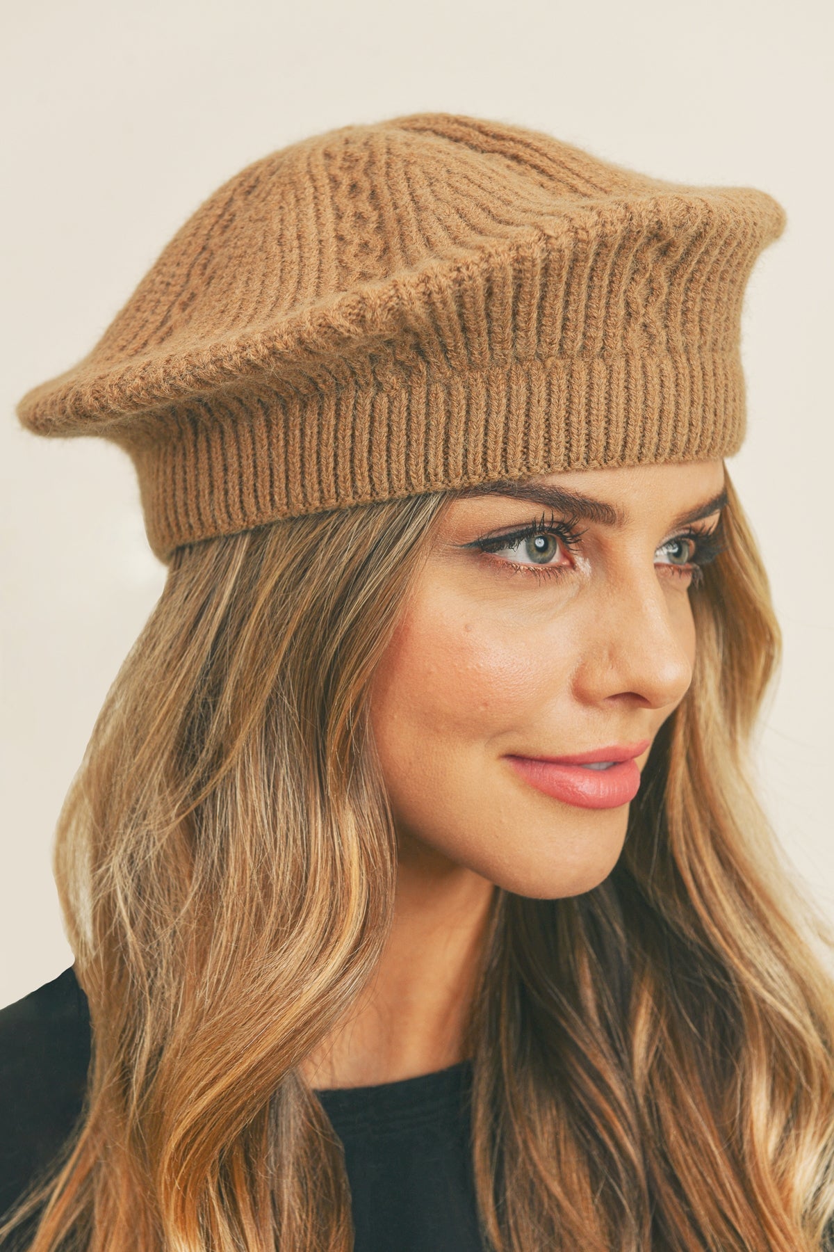 SOLID KNIT BERET – Riah Fashion