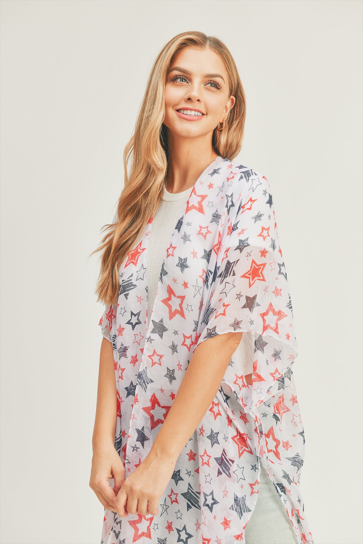 MULTI STAR KIMONO – Riah Fashion