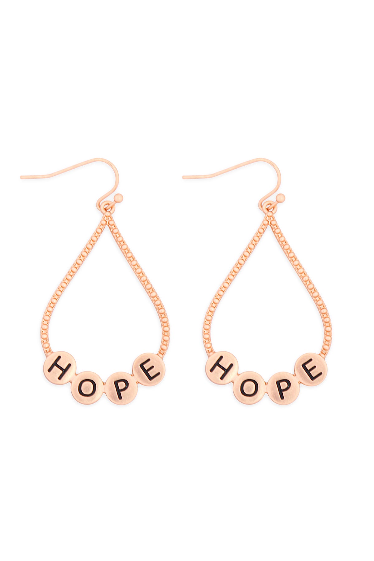 MYE1400MGHP - "HOPE" CHARM TEARDROP EARRINGS – Riah Fashion