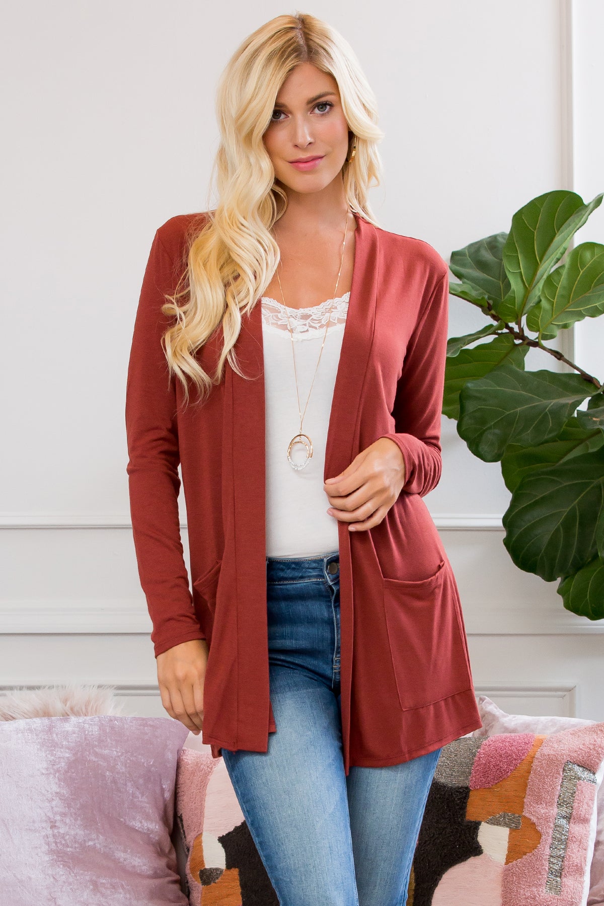 Slouchy Pocket Open Cardigan – Riah Fashion