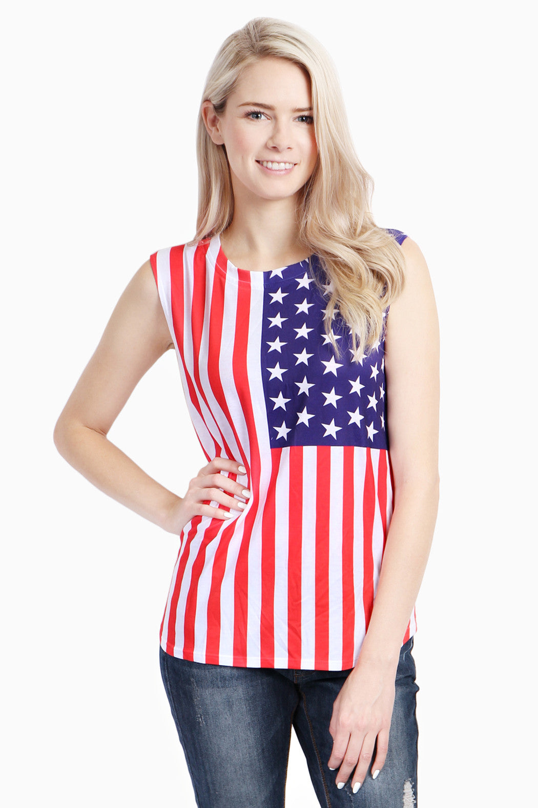 Vertical American Flag Top – Riah Fashion